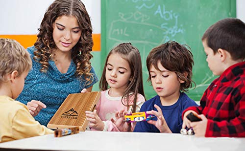 EastRock Travel Cajon Box Drum Flat Hand Drum Portable Wood Percussion Instrument with Adjustable Strings Carrying Bag