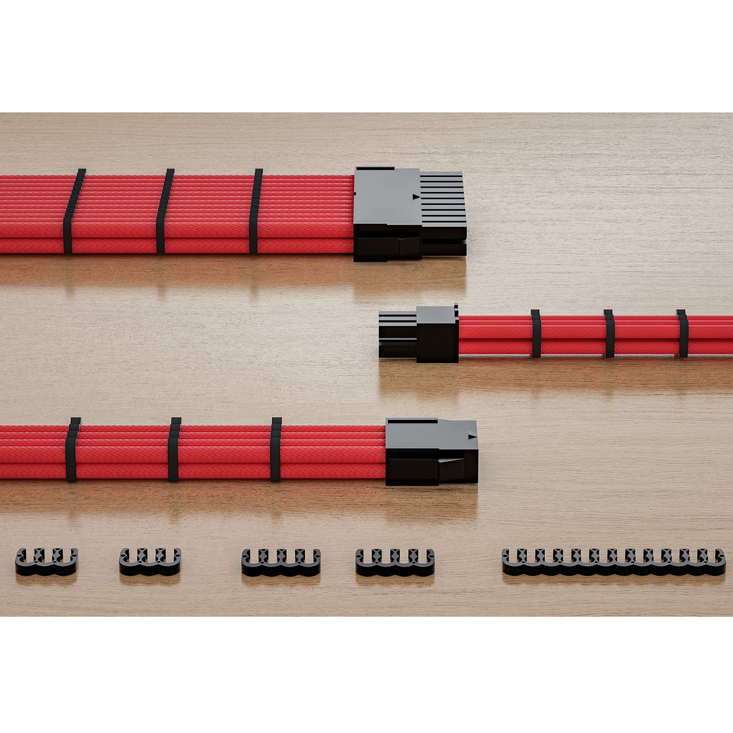 upHere 24 Pieces Set = 24-pin x 4, 8-pin x 12, 6-pin x 8 for 3 mm up to 3.4 mm/0.13inch- Black(3.4 mm/0.13inch)-CM245