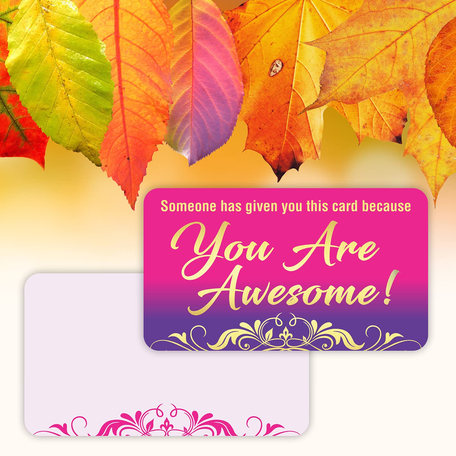 PARTH iMPEX You are Awesome Cards - (Pack of 100) Gold Foil Stamping 3.5" x 2" Appreciation Kindness Matters Card for Teachers Employees Coworker Staff