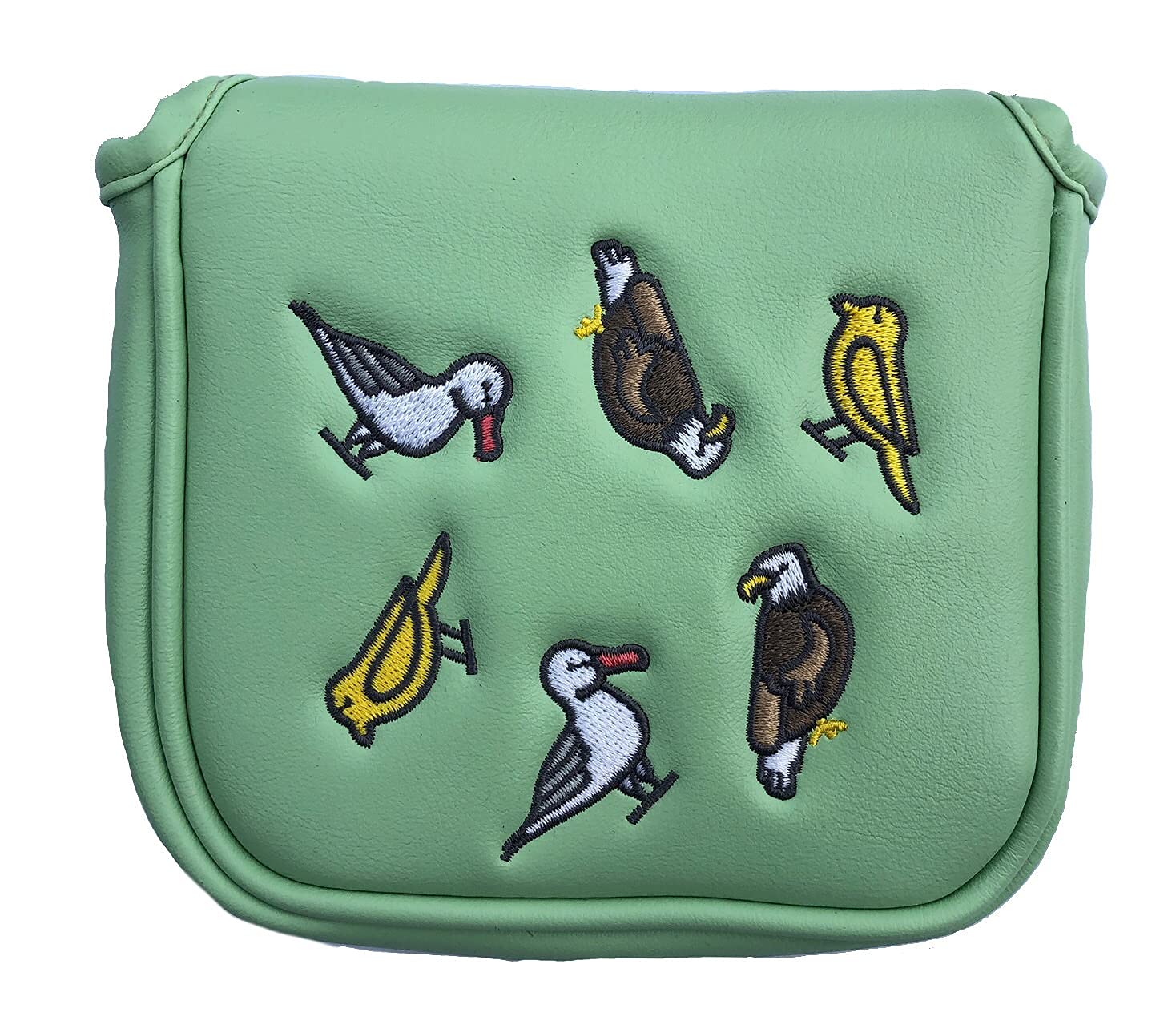 e9 golf Fore The Birds Square Putter Covers, Synthetic Leather Cover Waterproof Resistant, Golf Accessories for Men and Women, Universal Fit Putter Covers with 4 Color Options