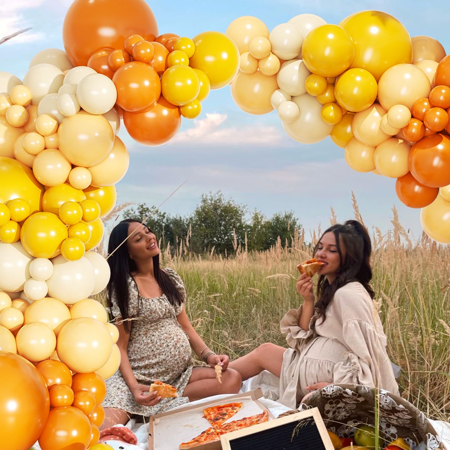 Here Comes The Sun Balloon Arch Kit 134Pcs Retro Beige Orange Yellow Balloons Here Comes the Son Baby Shower Boy Boho Sunshine Theme Birthday Party Decorations
