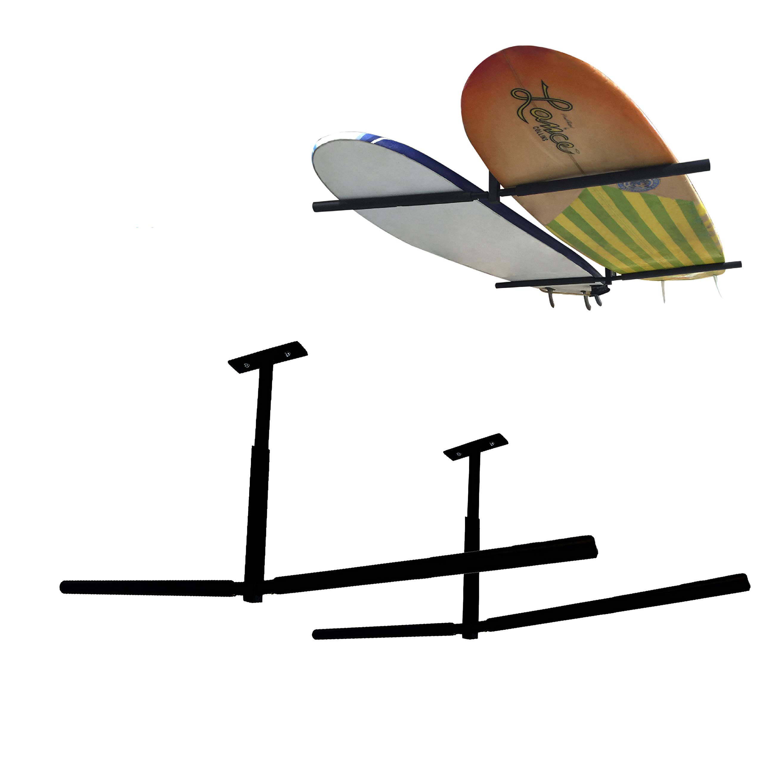EasyGoProducts SUP, Paddle Board and Surfboard Overhead Garage Ceiling Mount - for Garage or Room-Paddle Board and Long