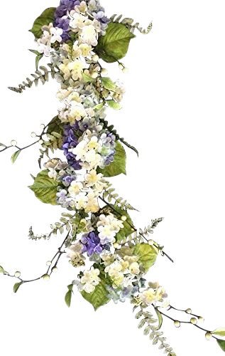 v-max 48" Hydrangea Garland - for Wedding Party Home Garden, Wedding Arch Garden Wall Decoration, Home Decoration Blue
