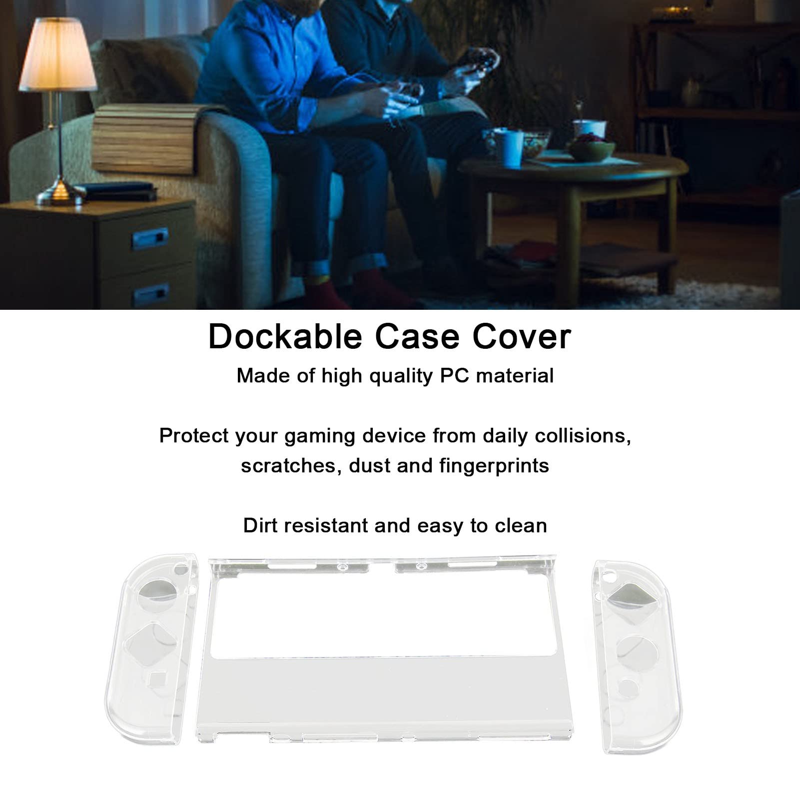Dockable Case Cover, Host Protective Case Anti Fingerprint Portable PC Materials Anti Collision for Game Console