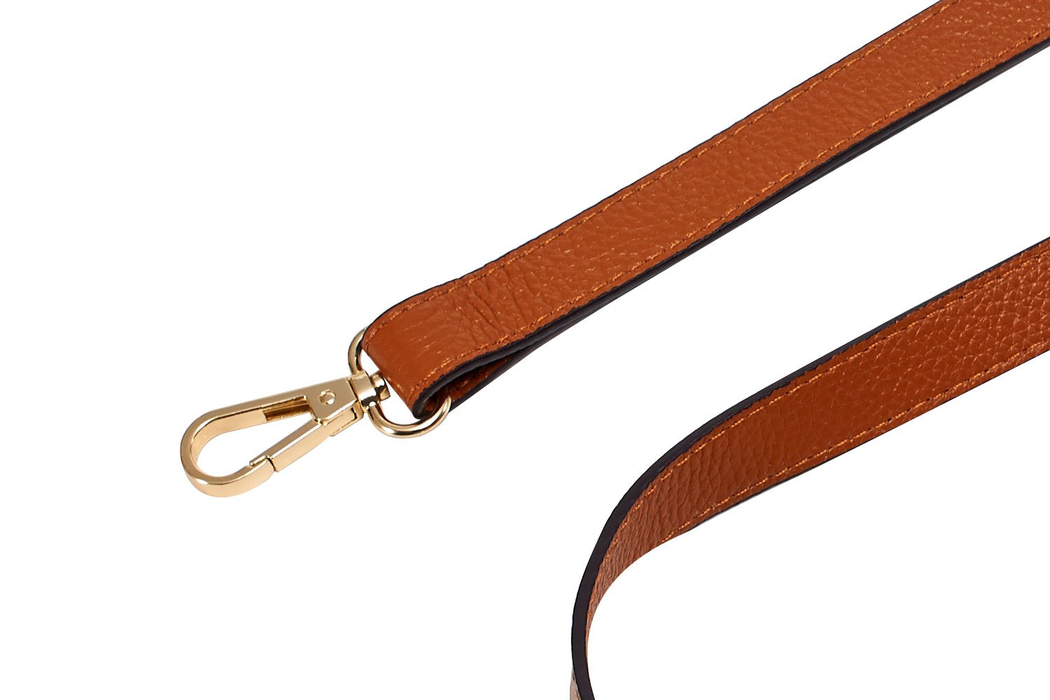 VanEnjoy Full Grain Leather Adjustable Replacement Strap Cross Body Bag Purse, 26-51 inch Gold Hardware - 1.8 CM Width (Black-Silver Metal With Tasse) (Brown)