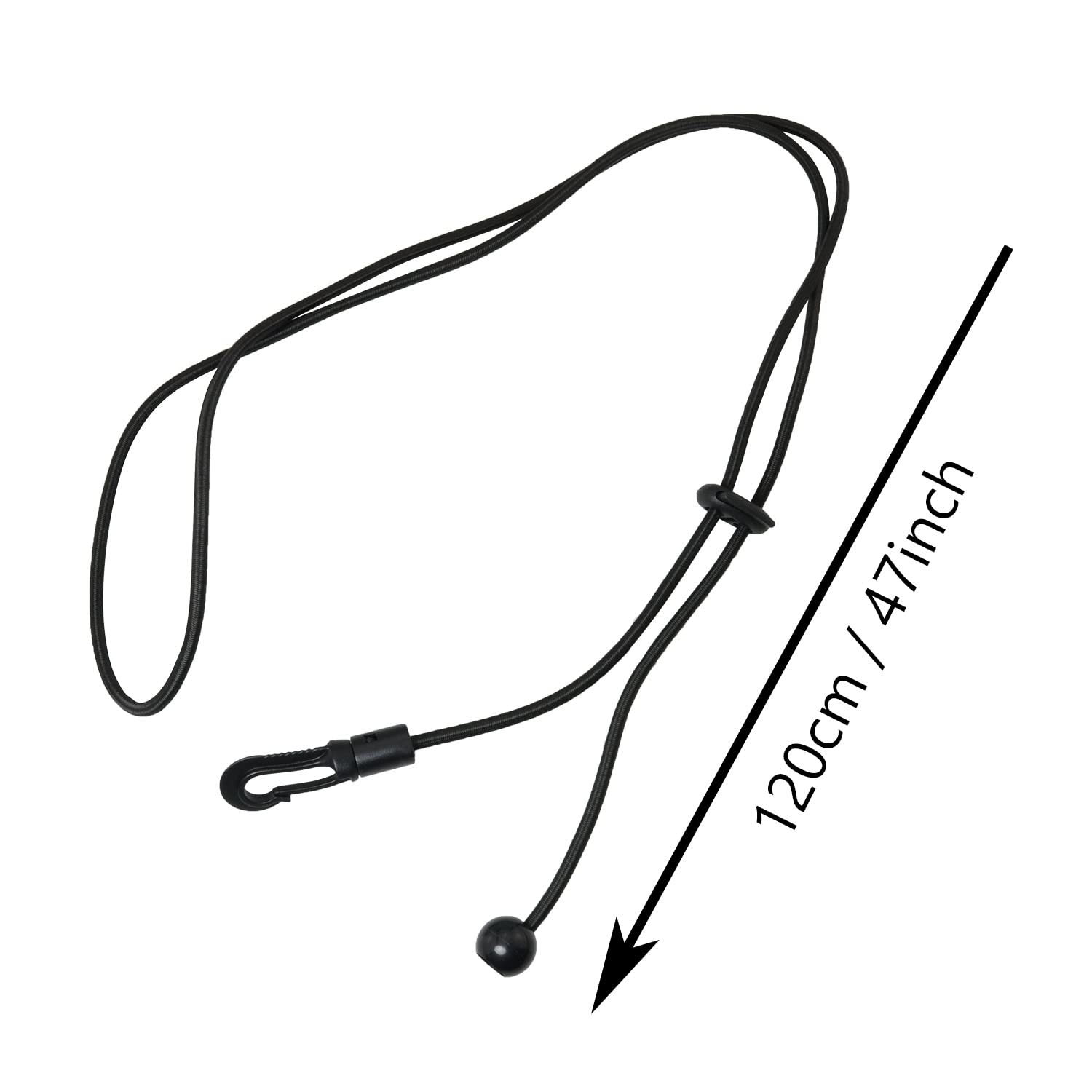 CSNSD Kayak Paddle Leash 4PCS 120cm 4mm Adjustable Canoe Paddle Fishing Rod Leash Paddle Leash Safety Cord Tether Lanyard Strap with Snap Hook Black