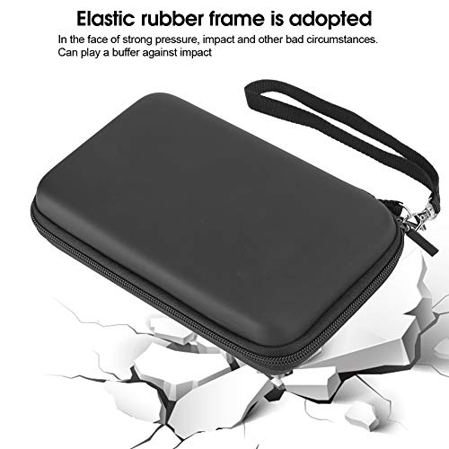 FOTABPYTI Double‑Layer Nylon Compartments Used to Store EVA Material Storage Bag Game Consoles Storage Bag for 3DS LL 3DS Home Office(Black)