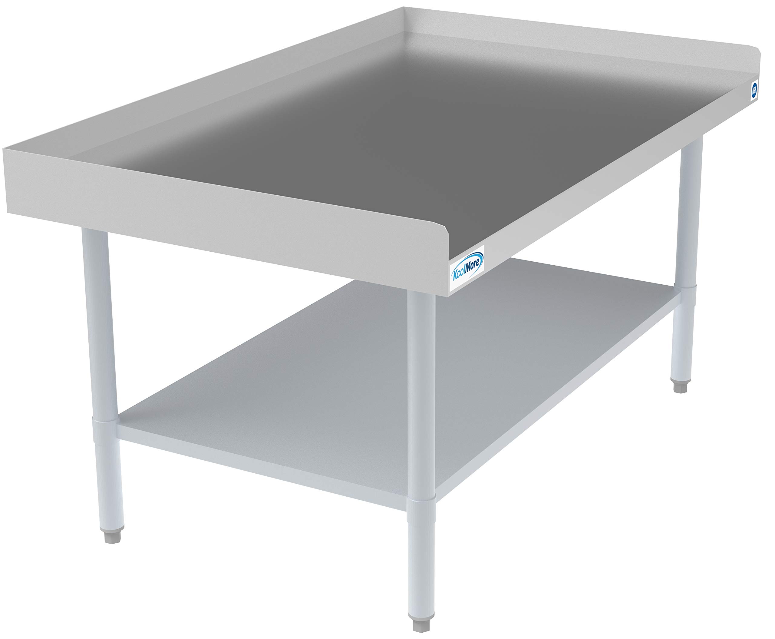 KoolMore EQT-163048 16 Gauge Stainless Steel Commercial Equipment Stand - 30 x 48 Heavy Duty Griddle Stand with Undershelf