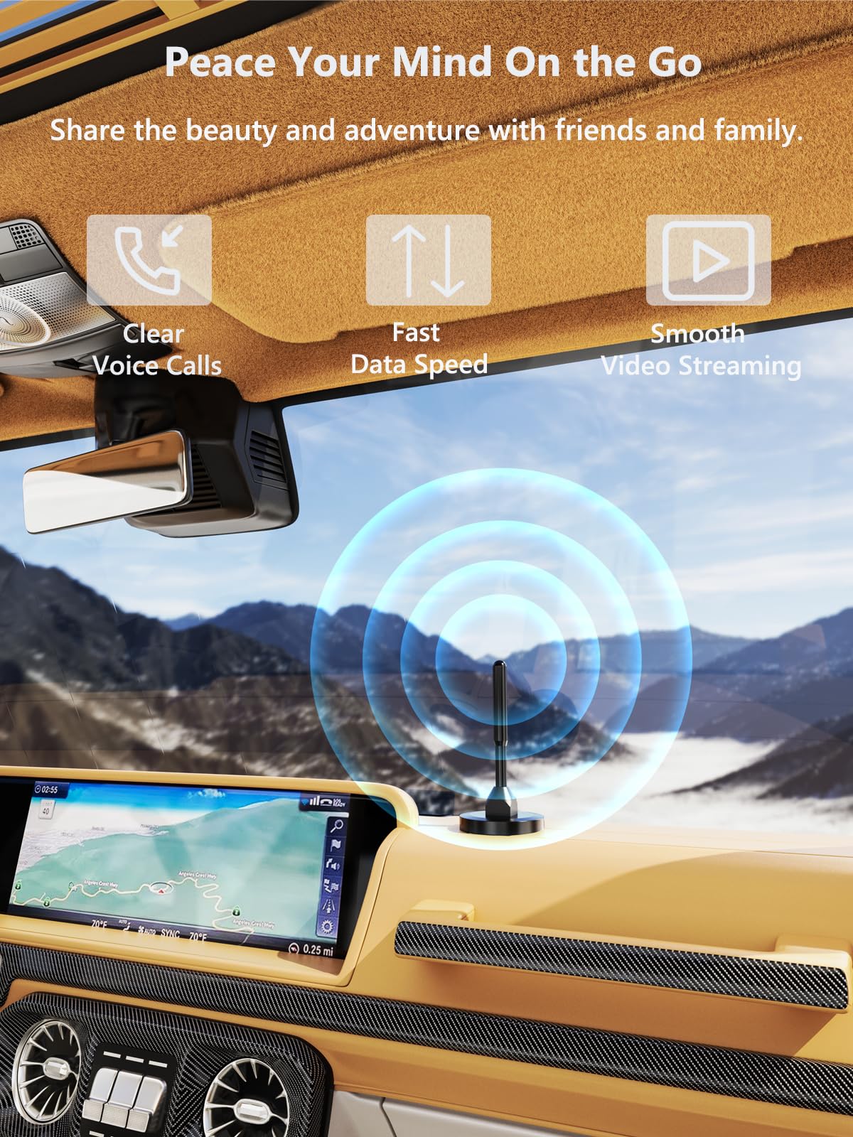 Cell Phone Signal Booster for RV | Boosts 5G 4G LTE for All U.S. Carriers - Verizon, AT&T, T-Mobile & More on Band 2, 4, 5, 12, 13 and 17 | Easy to Setup | FCC Approved