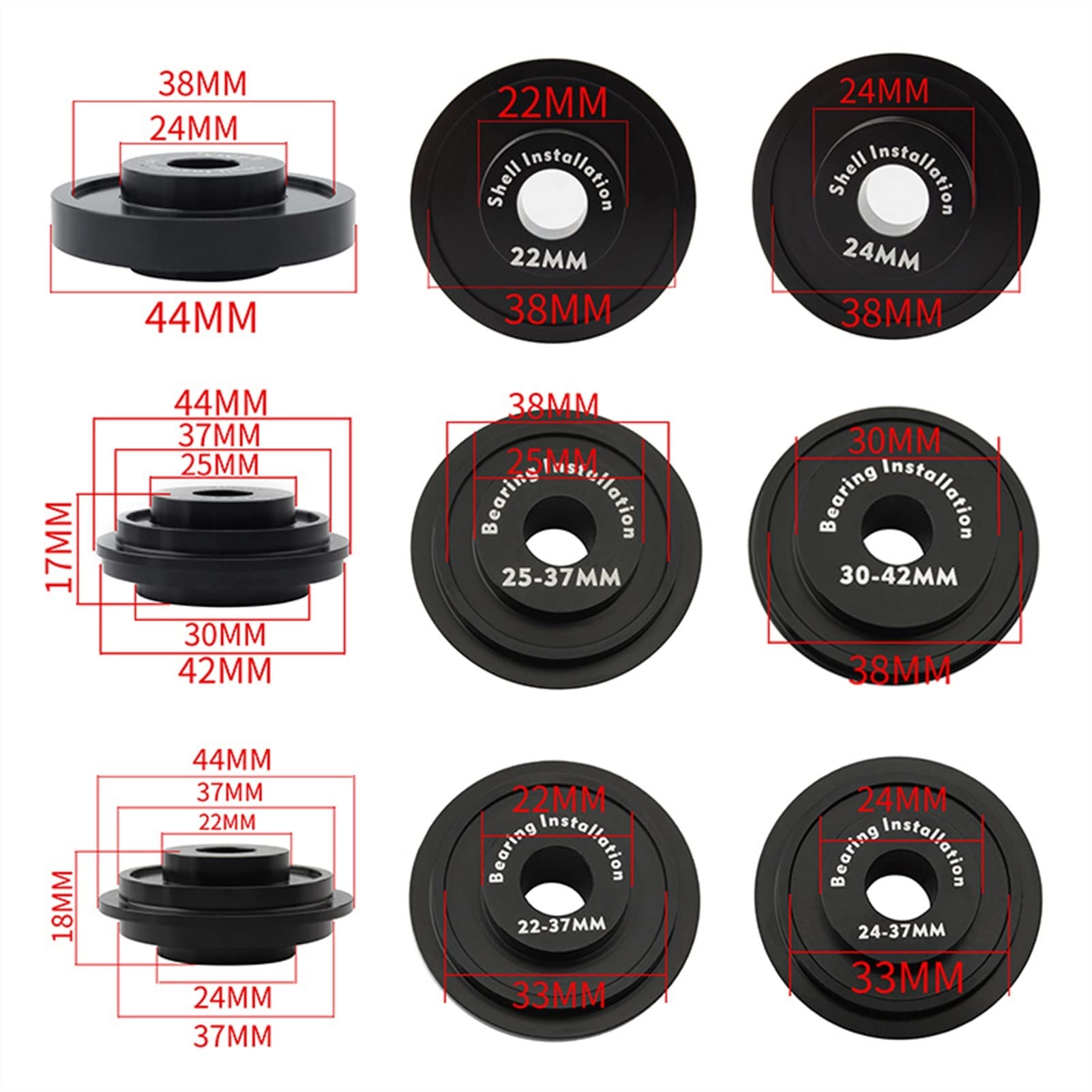 Ebike Accessories Bicycle Bottom Bracket Install And Removal Tool Axle Disassembly For BB86/30/92/PF30 Mountain Bike Road Fixed Gear for Electric Scooters and E-Bike ( Color : Professional version )