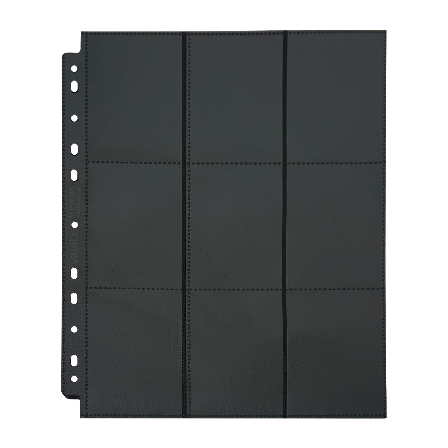 Vault X Sideloaders - 9-Pocket A4 Trading Card Binder Pages Storage Wallet - Double-Sided Side-Loading Pockets for 900 Card Capacity for TCG CCG (50 Pages)
