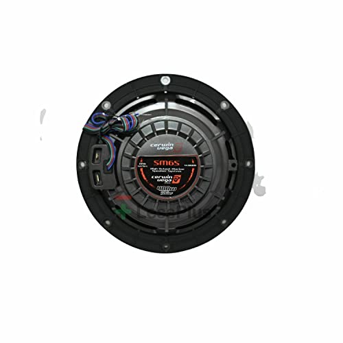 CERWIN VEGA SM65F4 6.5" 4Ω 800W Max / 150W RMS 2-Way Coaxial Marine Speakers w/Titanium Dome Tweeter (Pair) Black