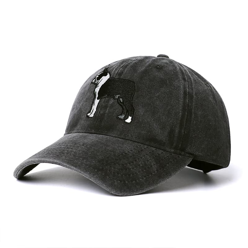 French Bulldog Hat Dog Lover Gift Cute Dog Dad & Dog Mom Cap Adjustable Baseball Hat Vintage Washed Embroidered Baseball Dad Cap