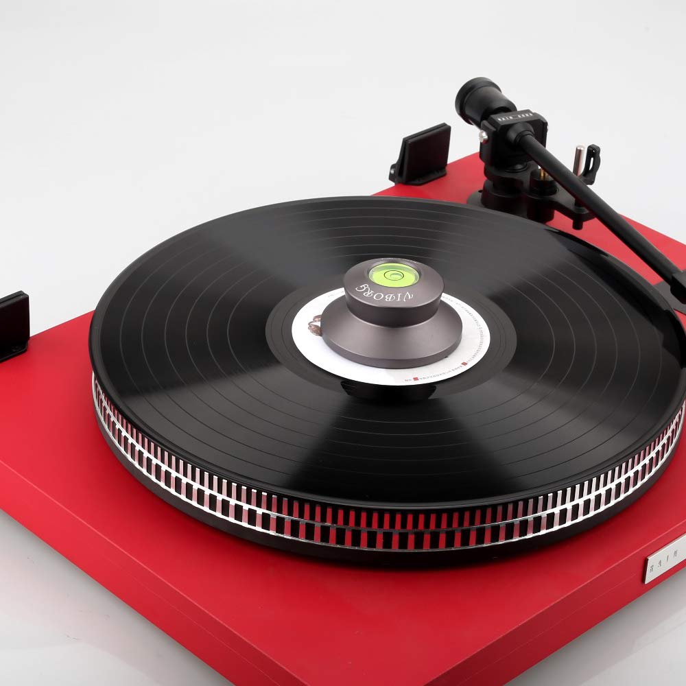 Viborg LP190H Record Weight Disc Stabilizer 71x33mm Aluminum HiFi Vinyl Clamp 6.7oz LP Phono Record Puck Turntable Level for Vinyl Record Player, Turntables, Phonograph