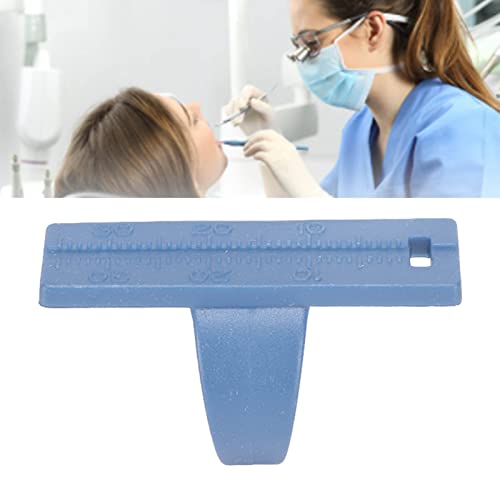 Finger Ruler Hospital Transparent Scale Portable Safe Endodontic Measuring Ring for Dentist (Blue)
