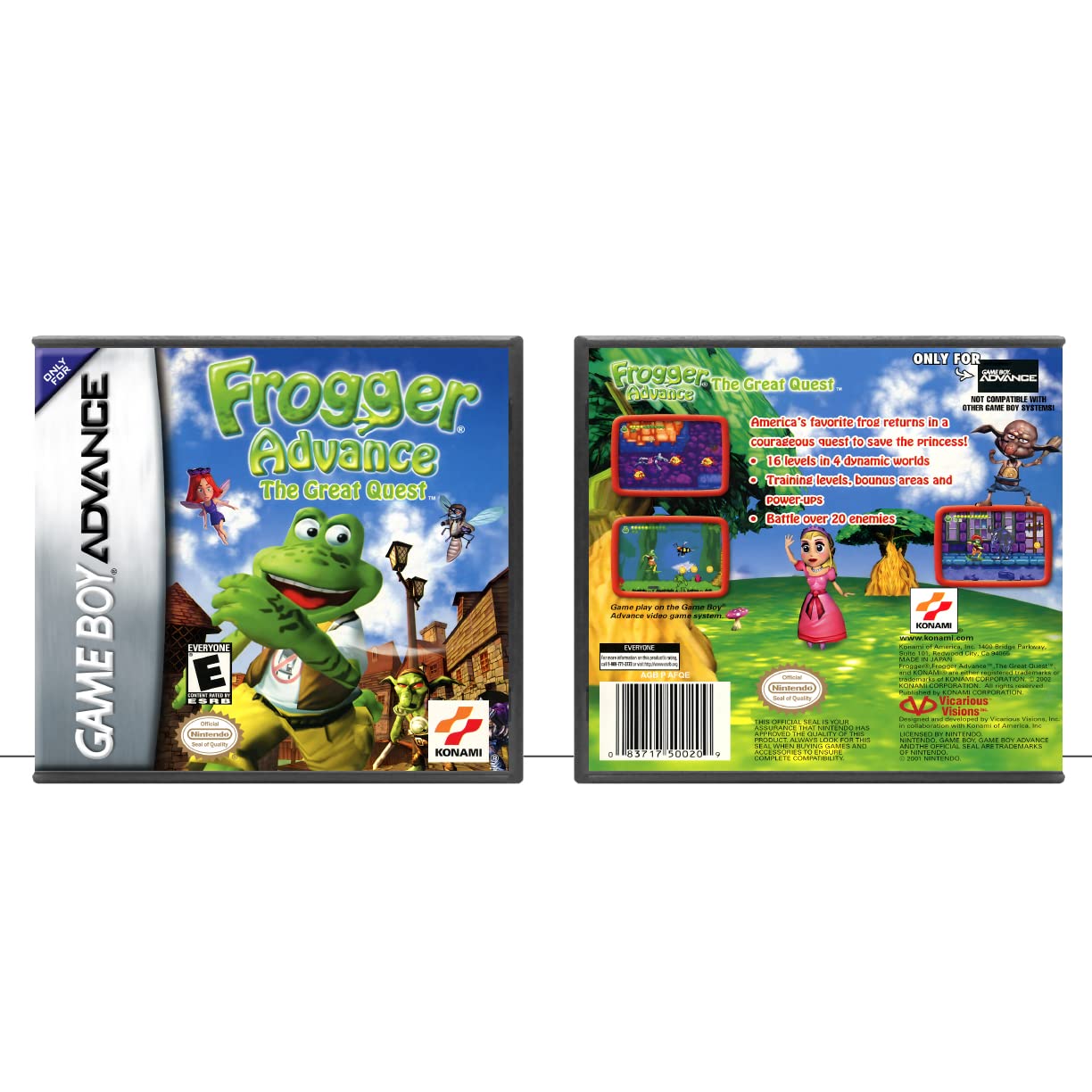 Frogger Advance: The Great Quest | (GBA) Game Boy Advance - Game Case Only - No Game