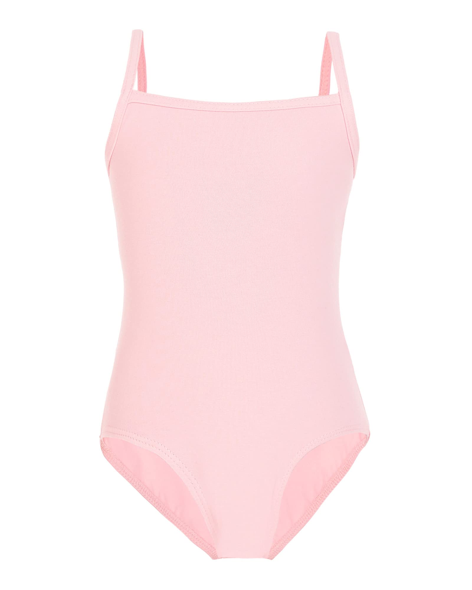 Domusgo Dance Camisole Leotard for Girls Size 4t 5t Pink Sleeveless Ballet Top with Spaghetti Strap