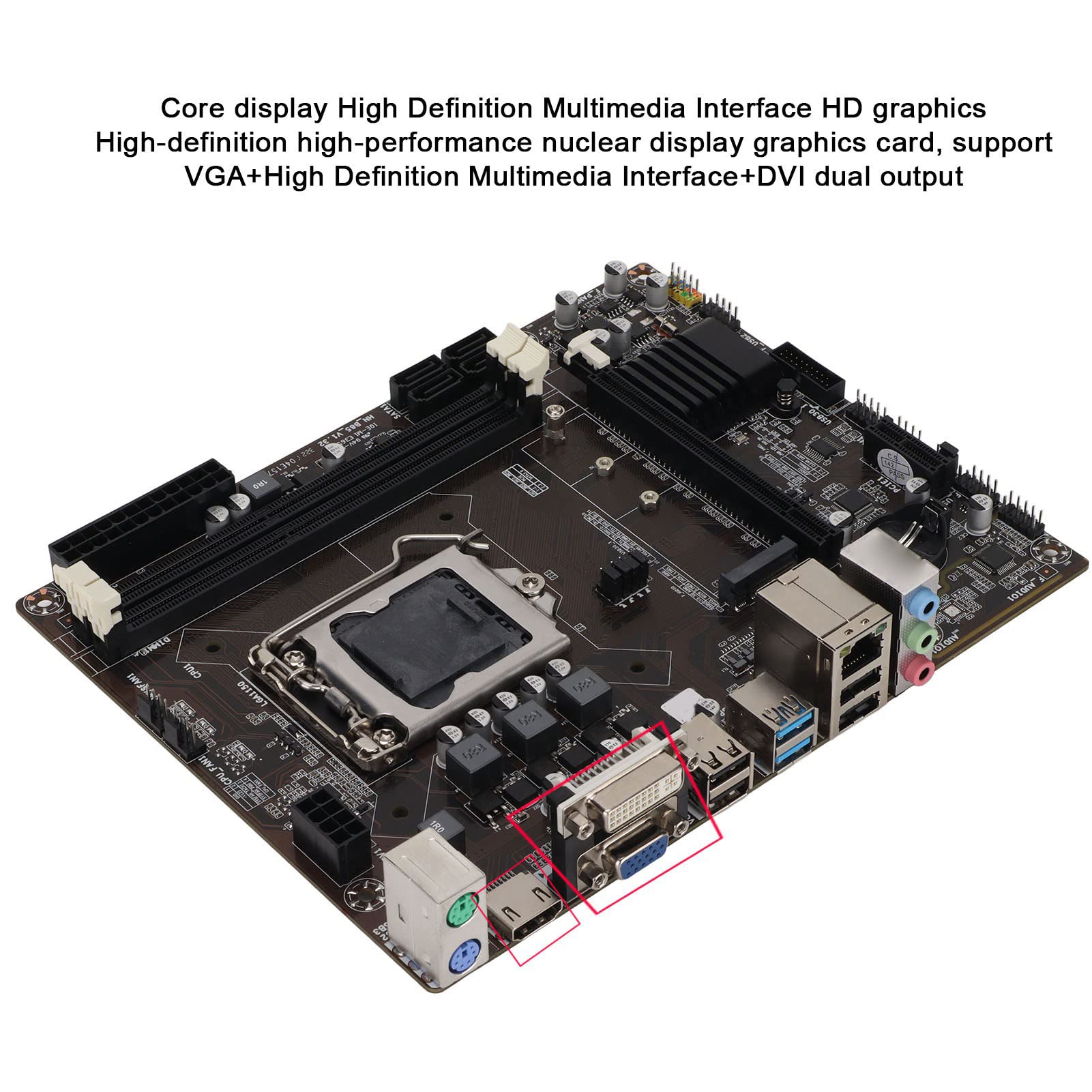PC Motherboard, CPU LGA 1150 Socket, B85 Computer Motherboards, DDR3 1600/1333/1066MHz Memory, 100M Network Card, Gaming Mainrboard for Desktop Computers