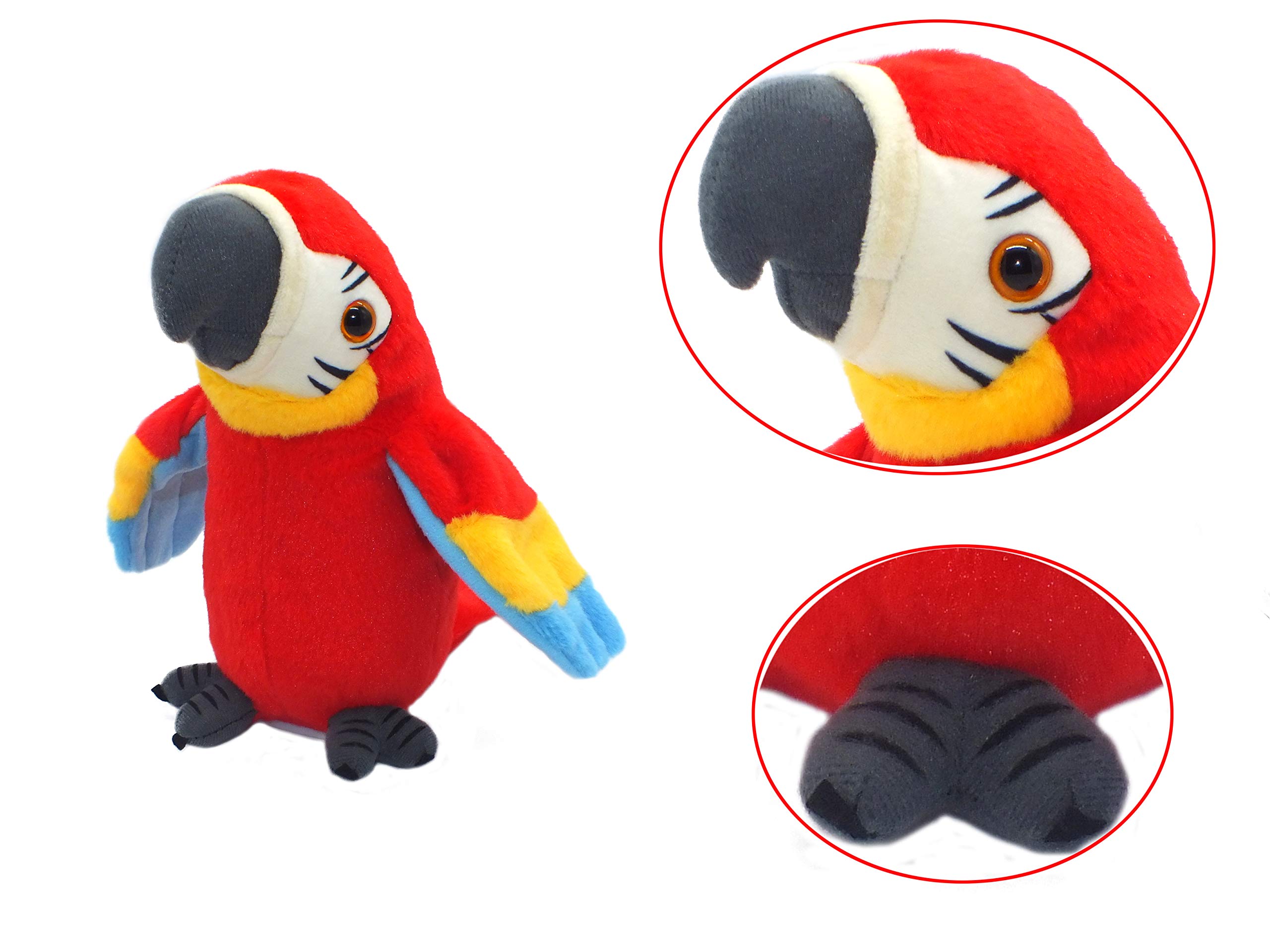 Vincilee Talking Parrot No Matter What You Say Will Repeat What You Say Funny Learning Good Helper Bring You Happiness Parrot Toys Speaking Parrot Multifunctional Electric Plush