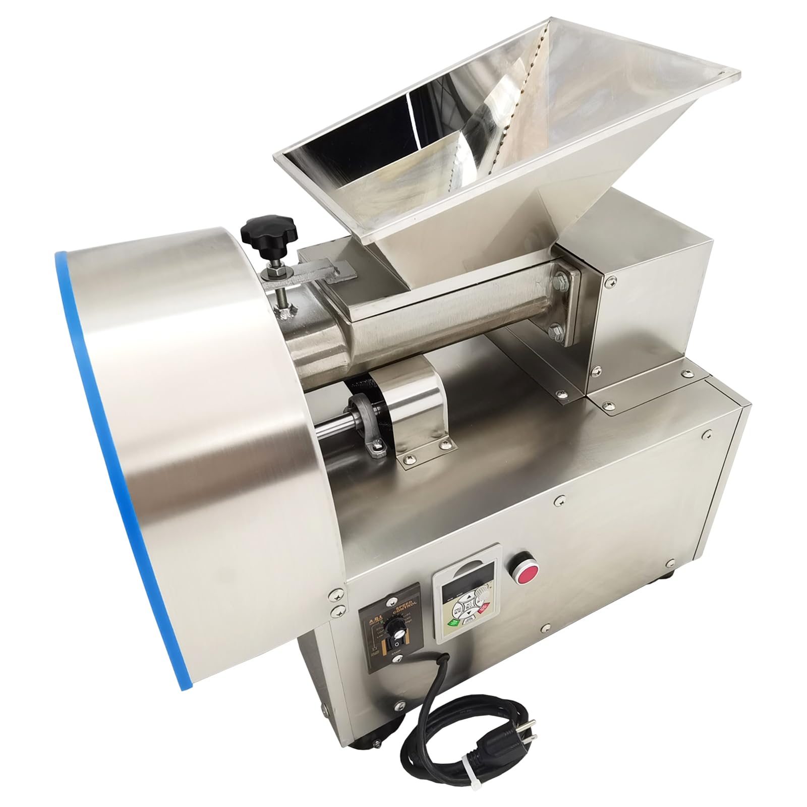 INTBUYING Electric Dough Divider Cutter Machine 1g-300g Small Dough Dividing Dough Lump Spacer Dough Quantitative Partition Machine Stainless Steel Dough Ball Maker Adjustable Speed with 14 Dies 110V