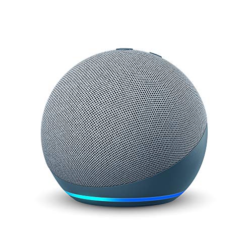 Echo Dot (4th Gen) | Smart speaker with Alexa | Twilight Blue with Wyze Color bulb