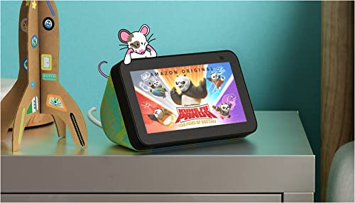 Echo Show 5 (2nd Gen) Kids | Chameleon with Echo Dot (4th Gen) Kids | Tiger and Sengled Bluetooth Color bulb | Alexa smart home starter kit