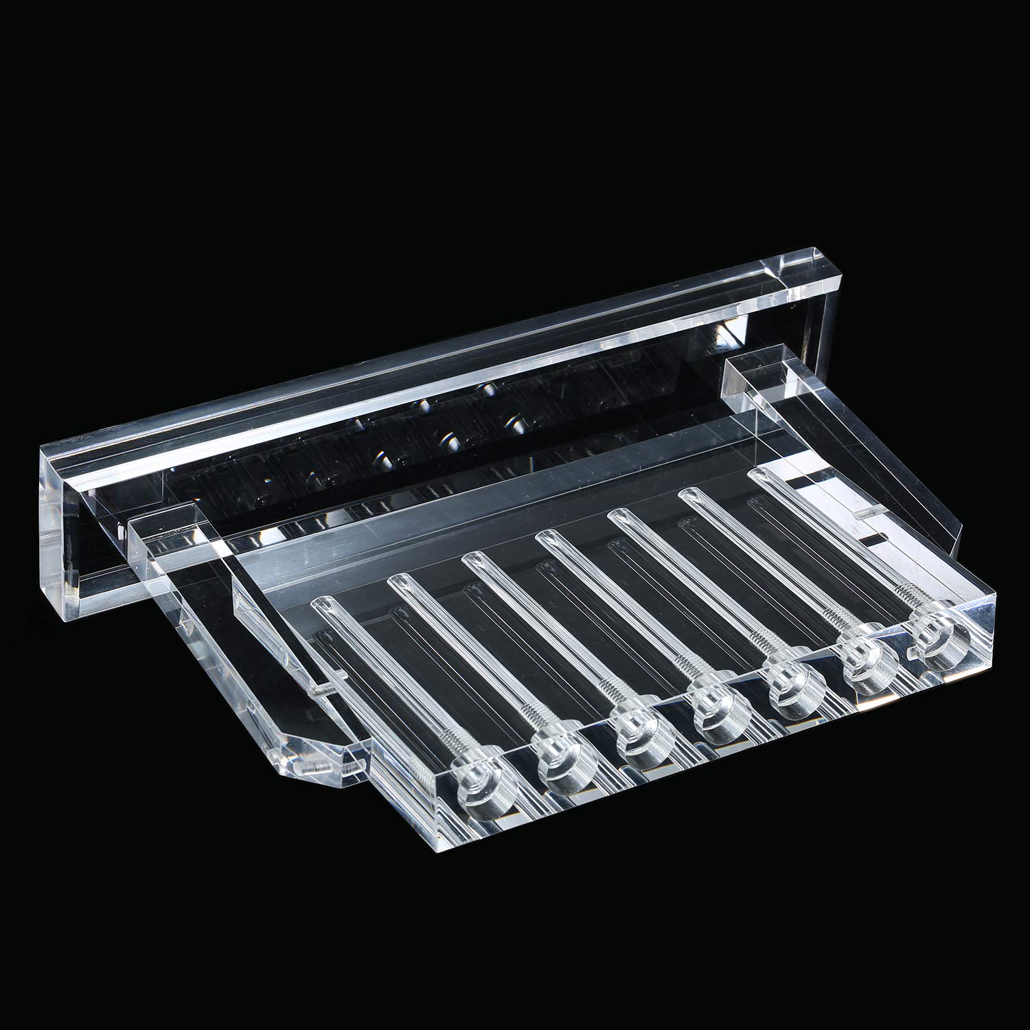 HUIOP Comparator,7 Tubes Automobile Oil Quality Comparator Transmission Oil Viscosity Tester Comparator Transparent Glass Tester Demonstration Stand