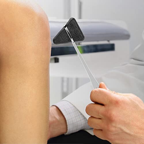 Hit Massage Hammer Neurological Diagnostic Tool Portable Zinc Alloy Trilaterally Shaped Percession Hammer with Heak Grey Head