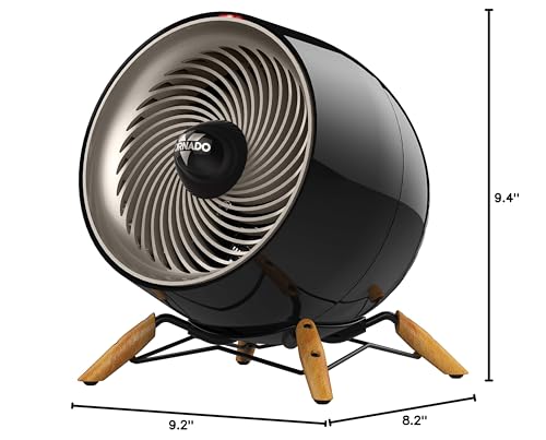 Vornado Glide Vortex Heater, Whole Room, 2 Heat Settings, Adjustable Tilt, Advanced Safety, Black