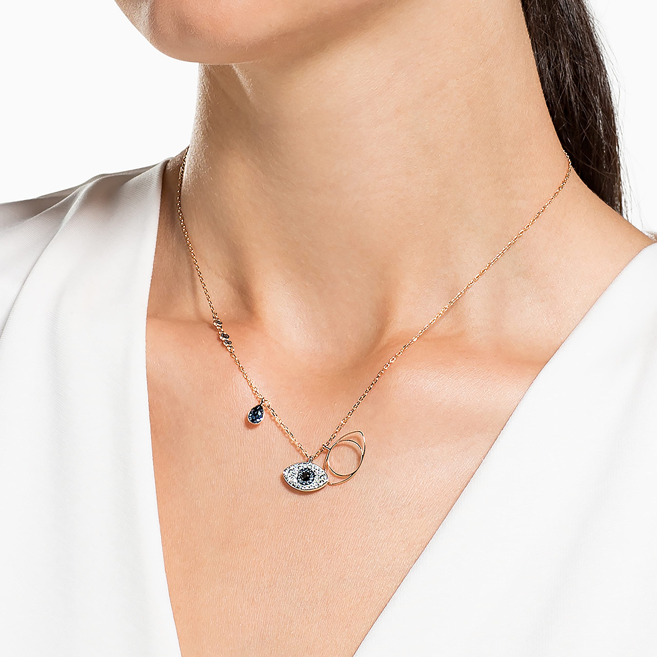 Swarovski Duo Evil Eye Pendant Blue Mixed Plating 5172560