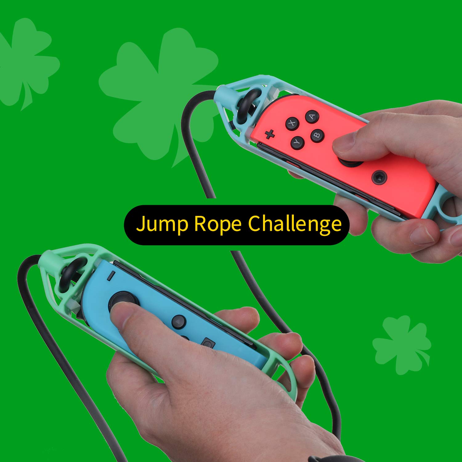 ECHZOVE Jump Rope Compatible with Nintendo Switch Jump Rope Challenge, Adjustable Skipping Rope for Switch Joy-Con - Animal Crossing New Horizons Theme (9.19ft)