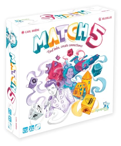 Synapses Games | Match 5 | Family Board Game | Word Association and Dice Game | 2 to 8 Players | 20 Minutes | Ages 10+