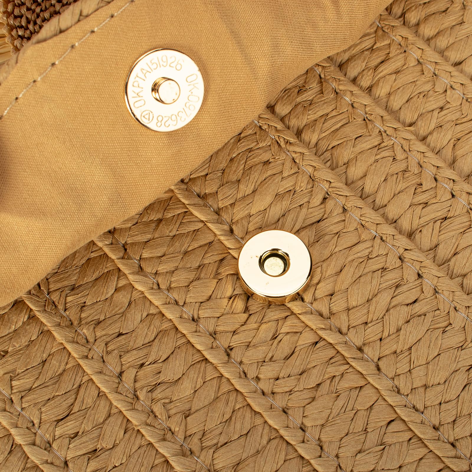 Weave Handbag,Straw Clutch Summer Evening Handbag Summer Beach Party Purse Woven Straw Bag Envelope (Coffee color)