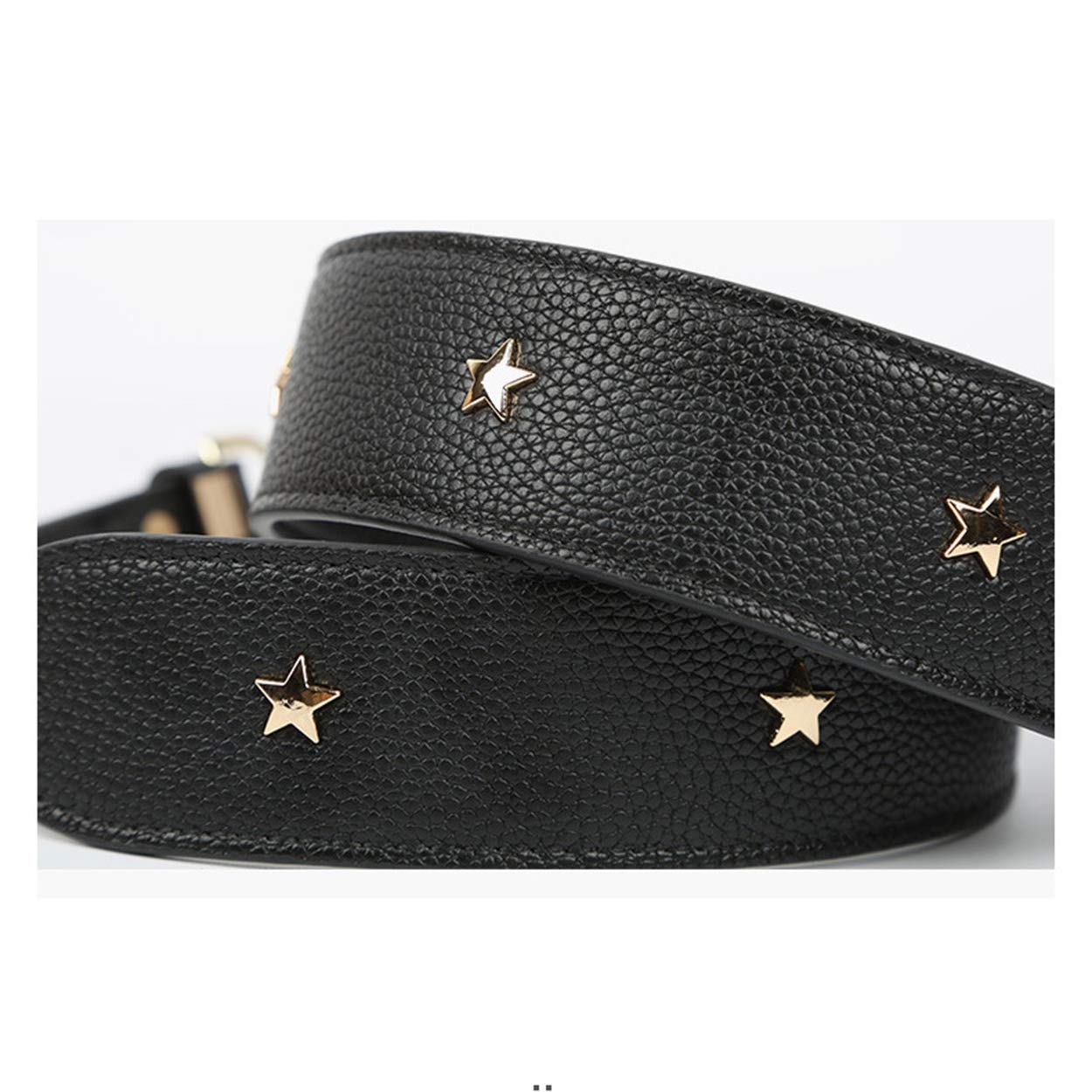 Synthetic Leather Straps Replacement Crossbody Bag Strap for Shoulder Handbags (Star Black)