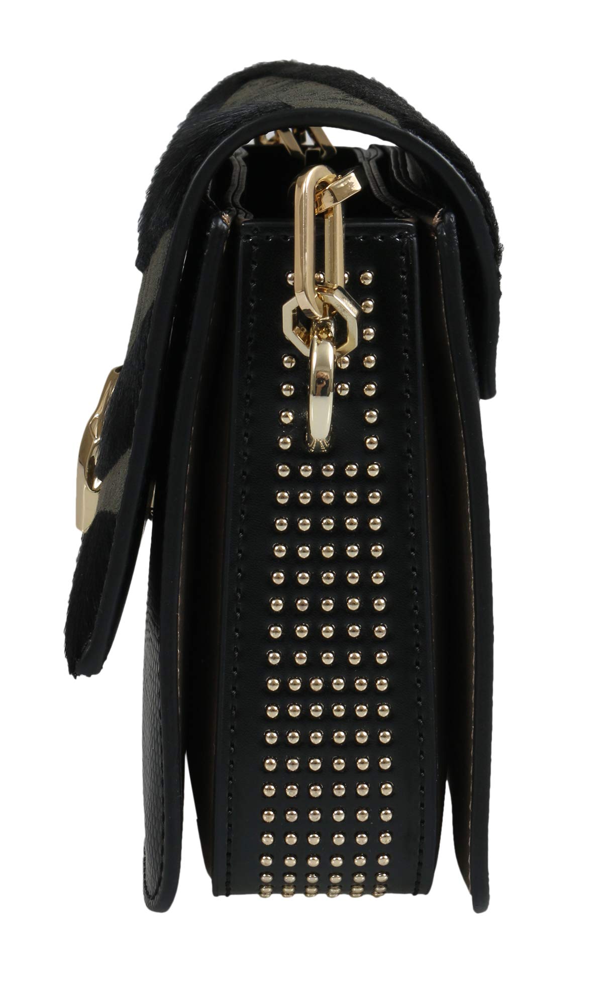 ROBERTO CAVALLI HXLPG6 999 Black/Olive Shoulder Bag for Womens