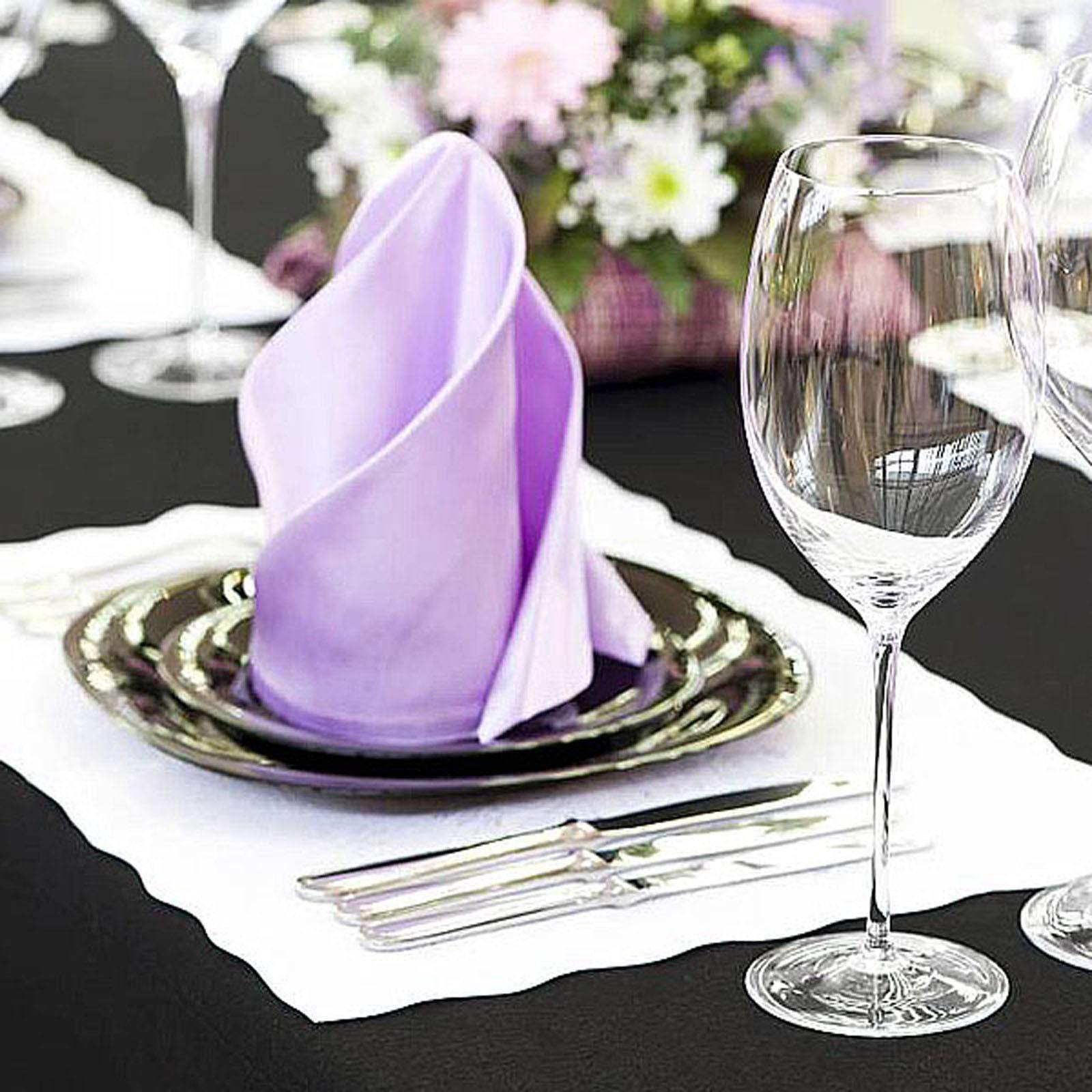 Tableclothsfactory 20x20 White Wholesale Polyester Linen Napkins for Wedding Birthday Party Tableware - 5 PCS