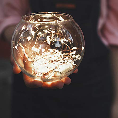 XNNATA Solar String Lights, 33Ft 100 LED Copper Wire Starry String Light, Indoor Outdoor Waterproof Solar Decoration Lights for Gardens, Home, Party Ornaments(White)