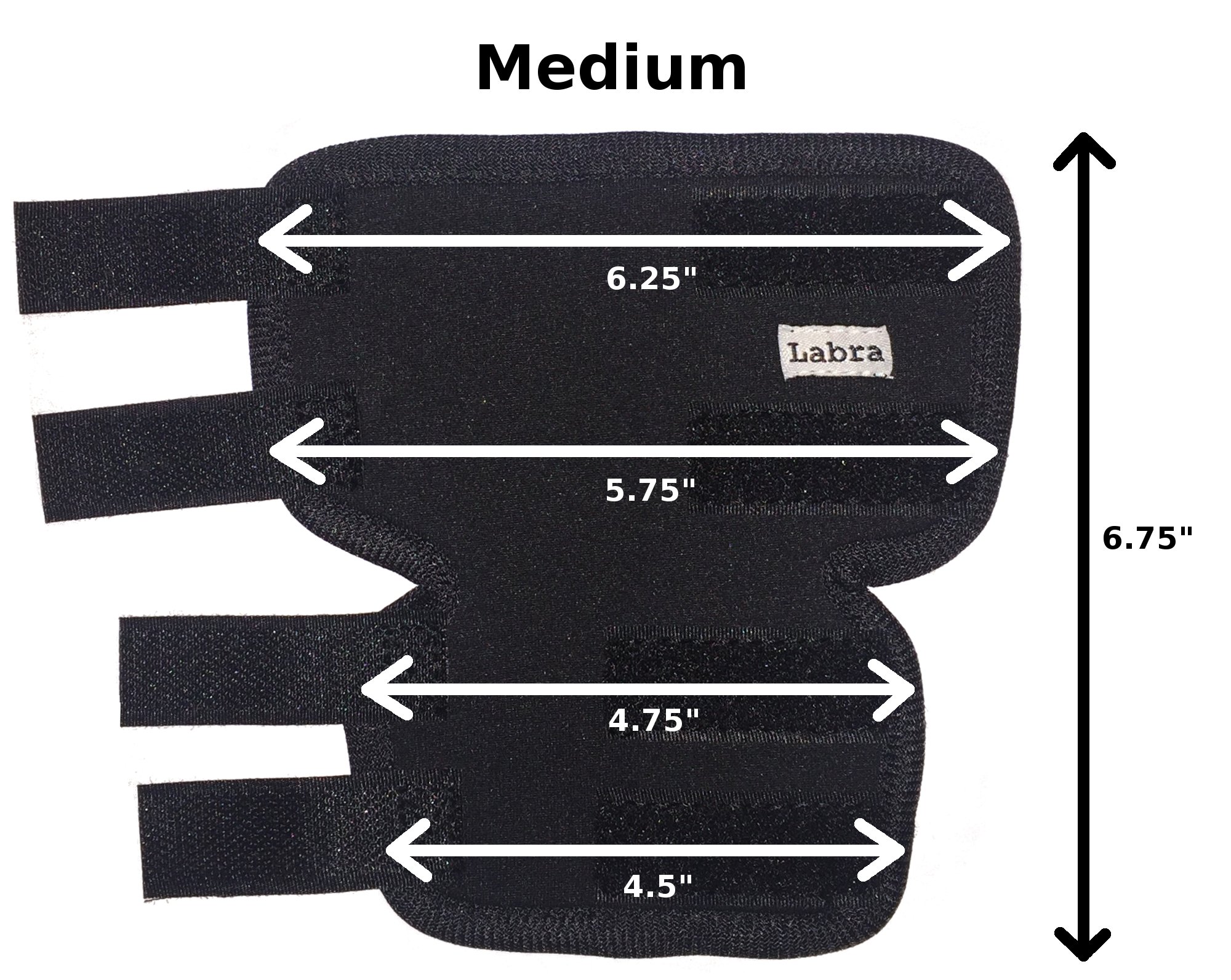 Labra Supportive Dog Rear Leg Hock Joint Wrap Brace with Metal Springs Protects Canine Wounds as They Heal Compression Brace Heals and Prevents Injuries and Sprains Helps Arthritis (Medium)