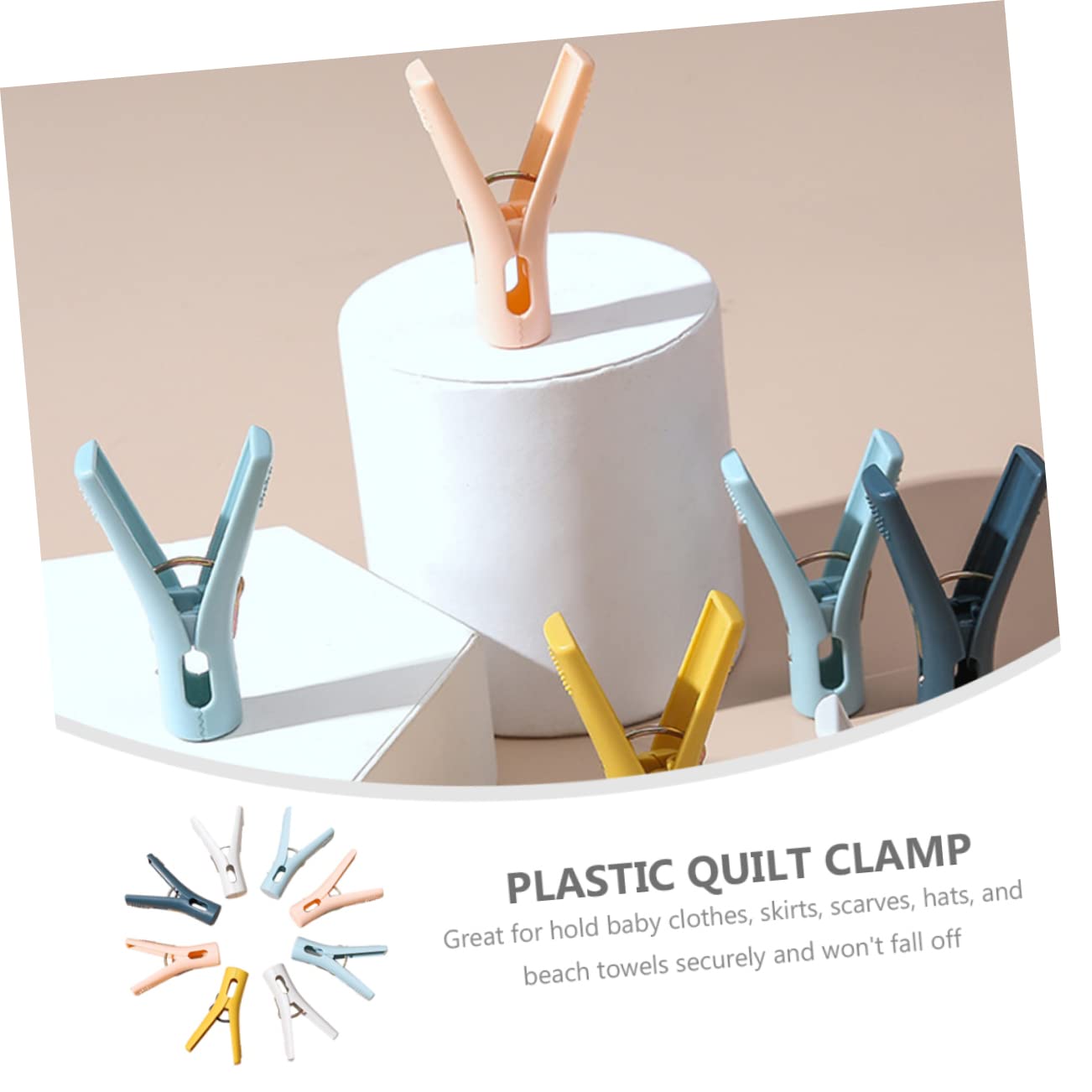 LABRIMP 30pcs Clothespin Abs Accessories Windproof
