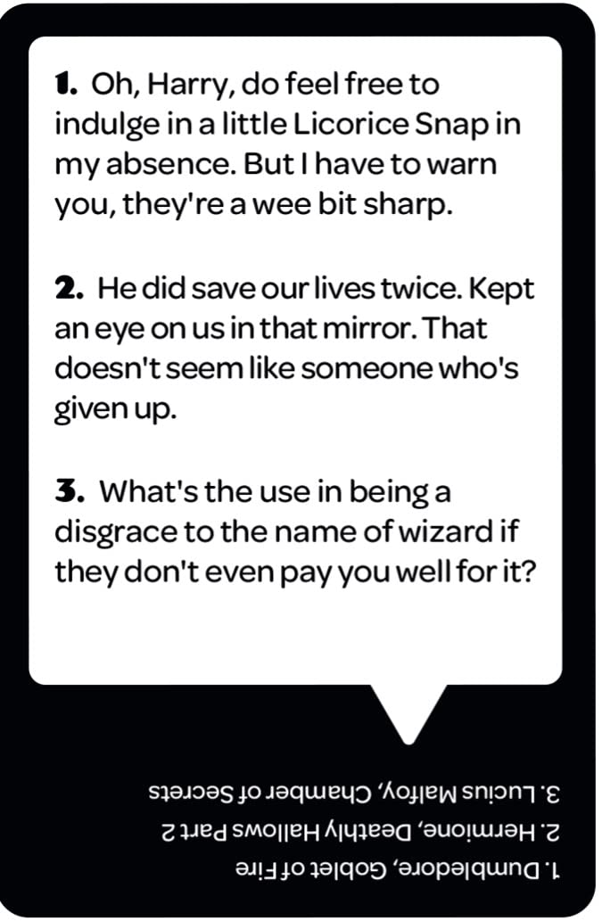 Who Says? Card Game Harry Potter Edition