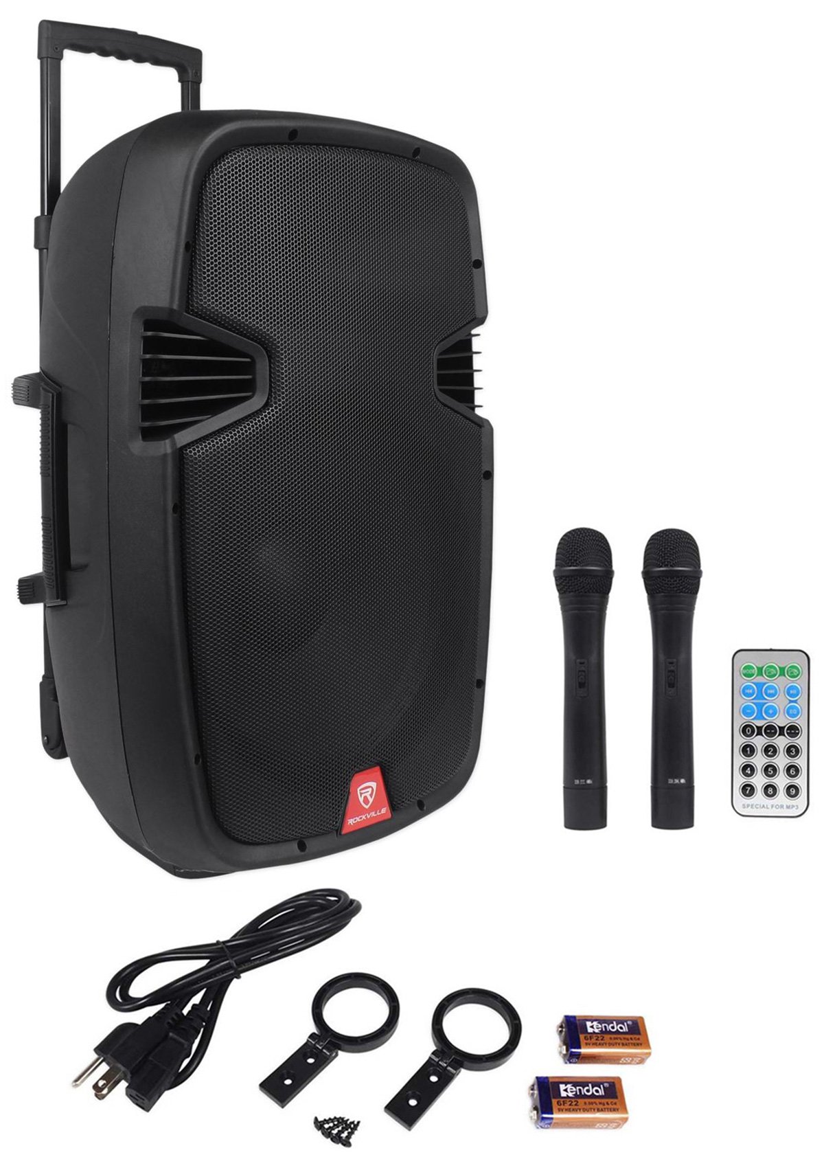 RockvilIe 15" Portable YouTube Karaoke Machine/System w/ 2 Mics See Description!