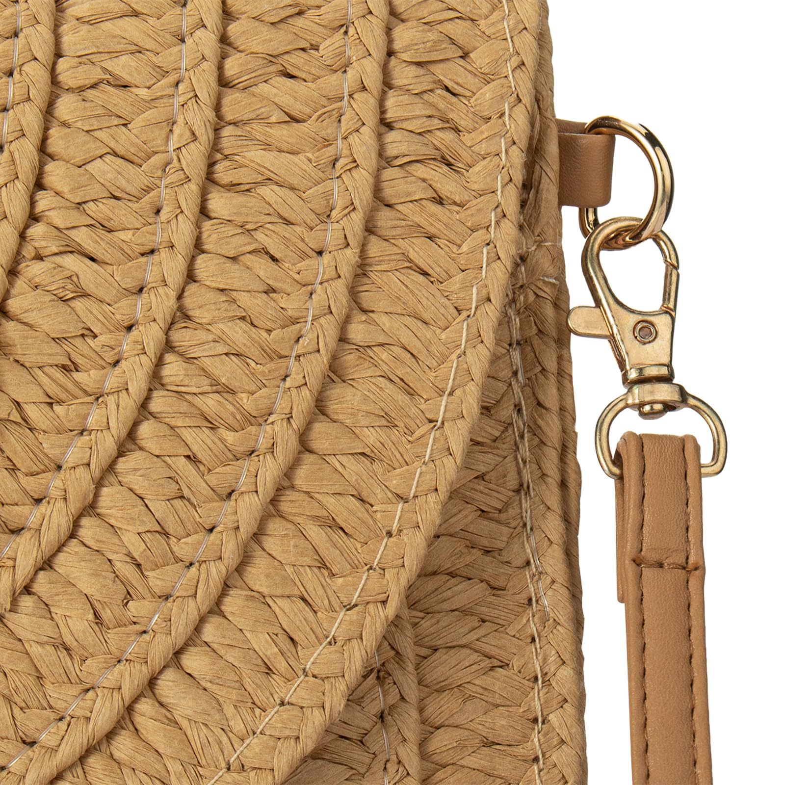 Weave Handbag,Straw Clutch Summer Evening Handbag Summer Beach Party Purse Woven Straw Bag Envelope (Coffee color)