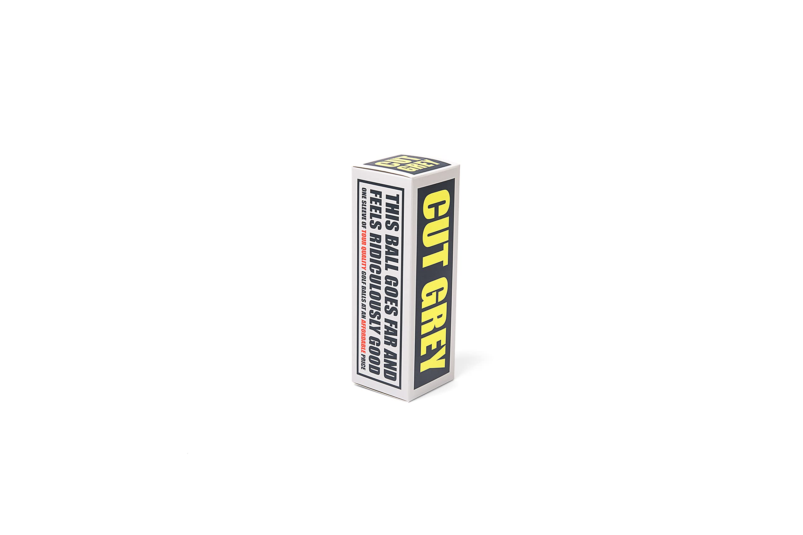 Cut Grey (Atomic Yellow) Golf Balls, 3 Piece Urethane (One Dozen)