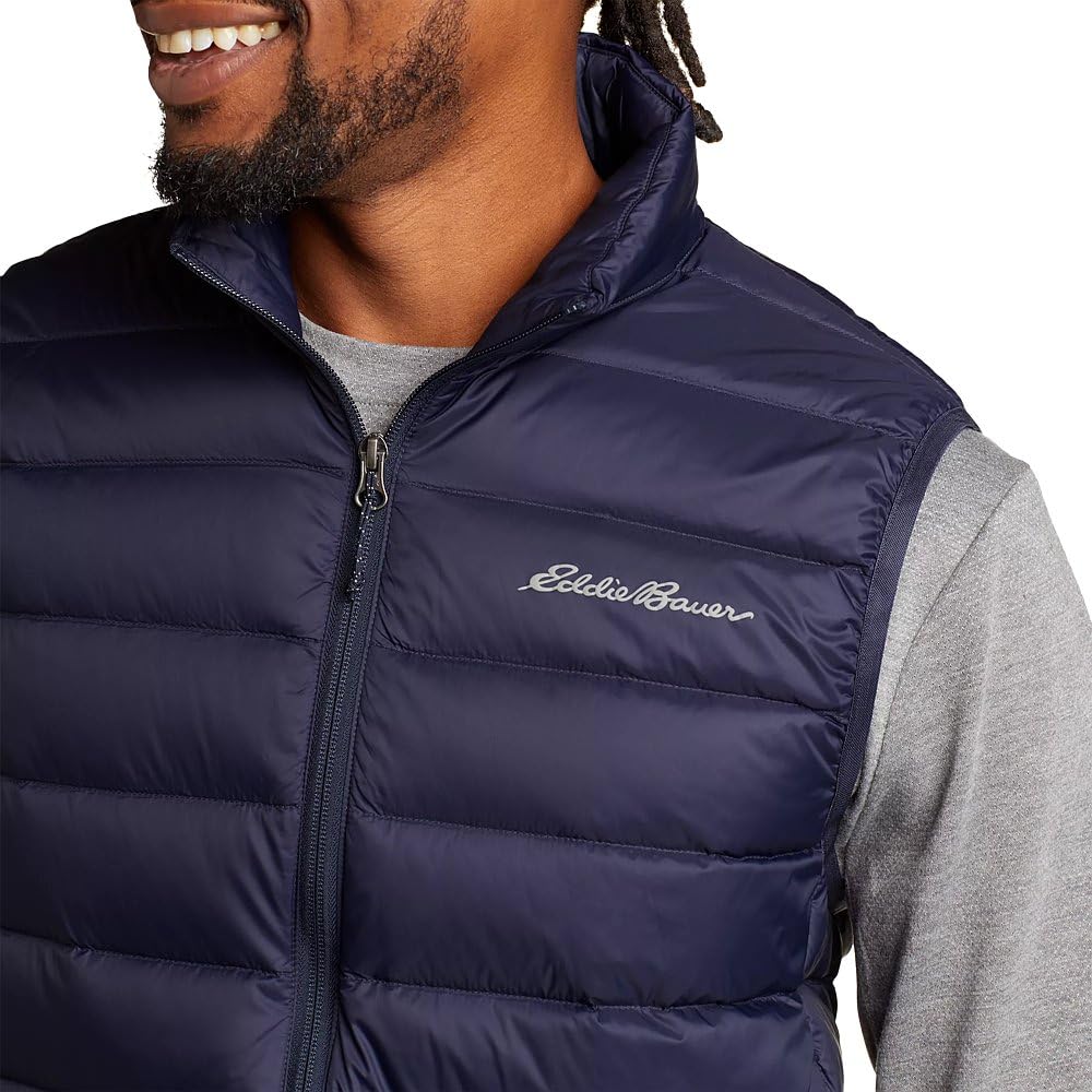 Eddie Bauer Men's Cirruslite Down Vest, Atlantic Recycled, Medium