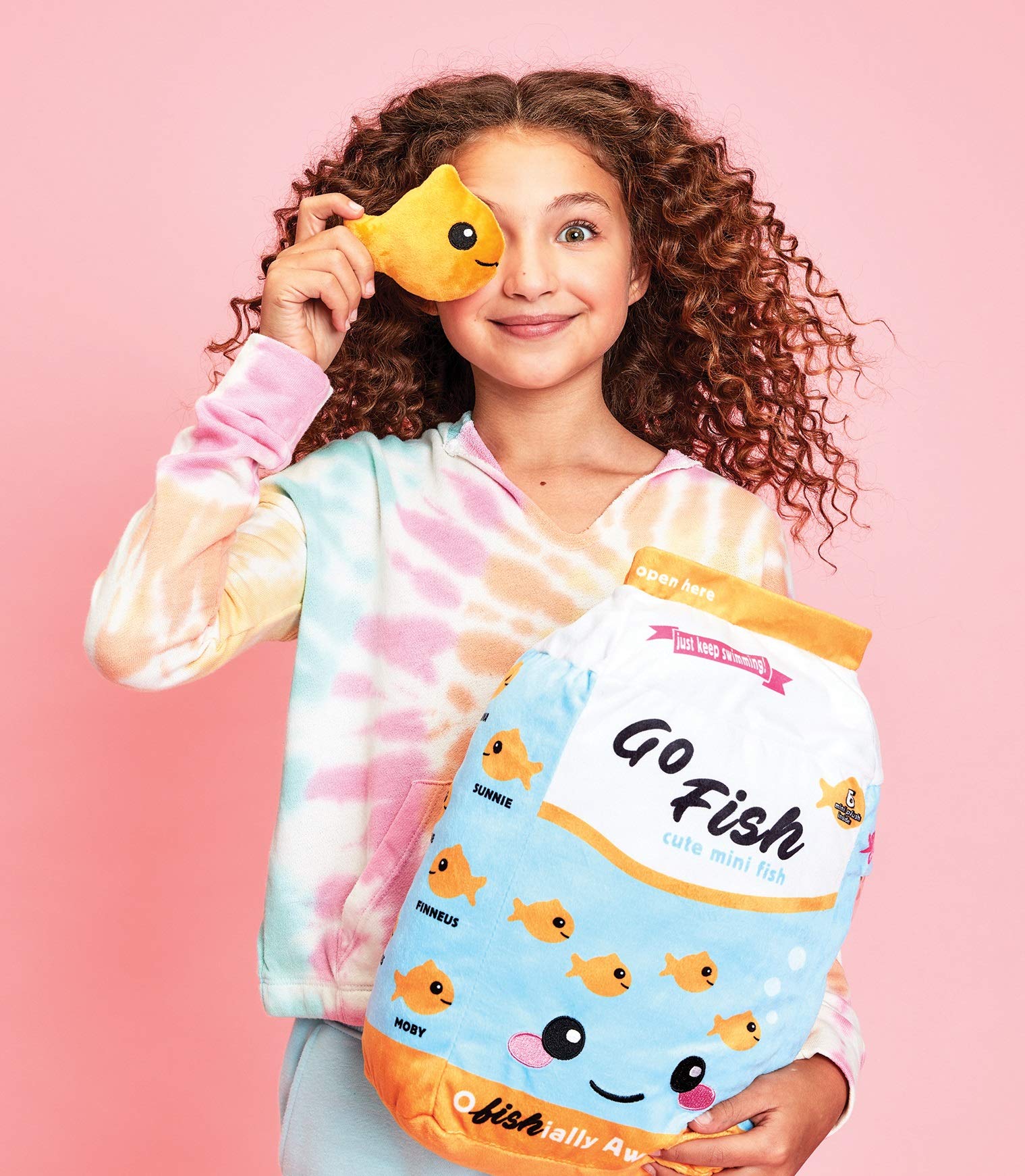iscream Play with Your Food! Go Fish! Fleece Play Pillow Set with Embriodered Accents