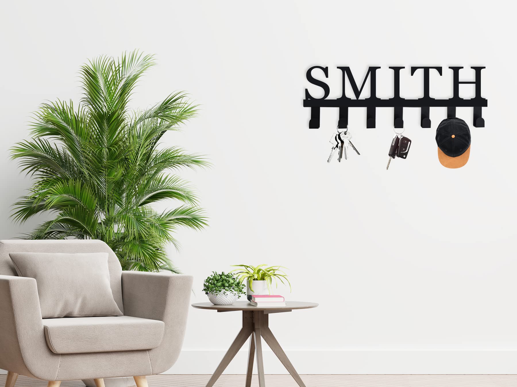 HZYCYYFC Custom Name Key Rack, Personalized Key Holder for Wall, Personalized Name Hook, Backpack Hook, Towel Hook, Personalized Key Hooks for Wall, Key Hanger, Key Holder Wall Mounted