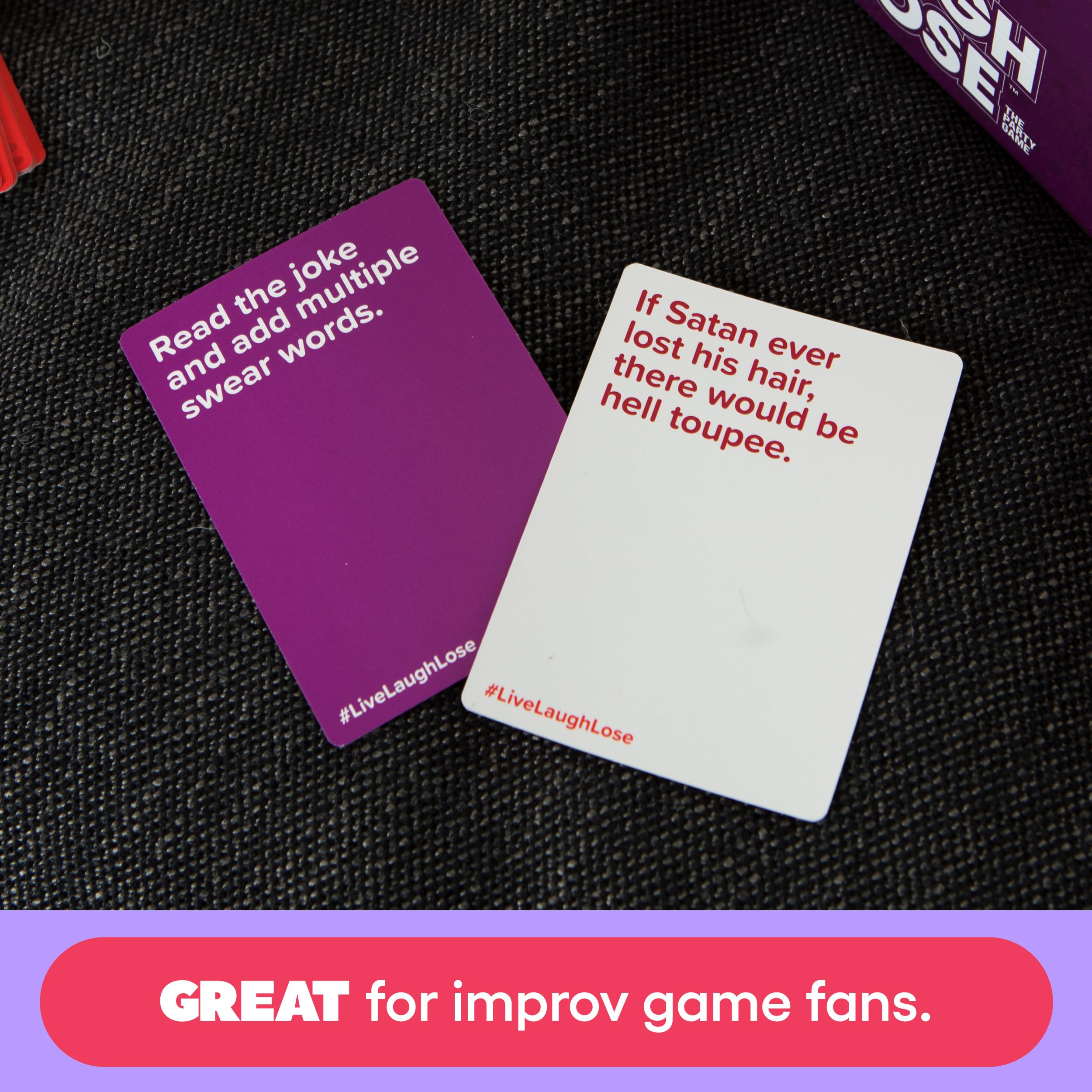 WHAT DO YOU MEME? Live Laugh Lose - The Party Game Where You Compete to Make Corny Jokes Funny