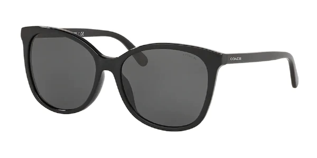 Coach HC8271U 56148J 57MM Transparent Grey/Purple Grey Gradient Polar Square Sunglasses for Women + BUNDLE With Designer iWear Eyewear Kit