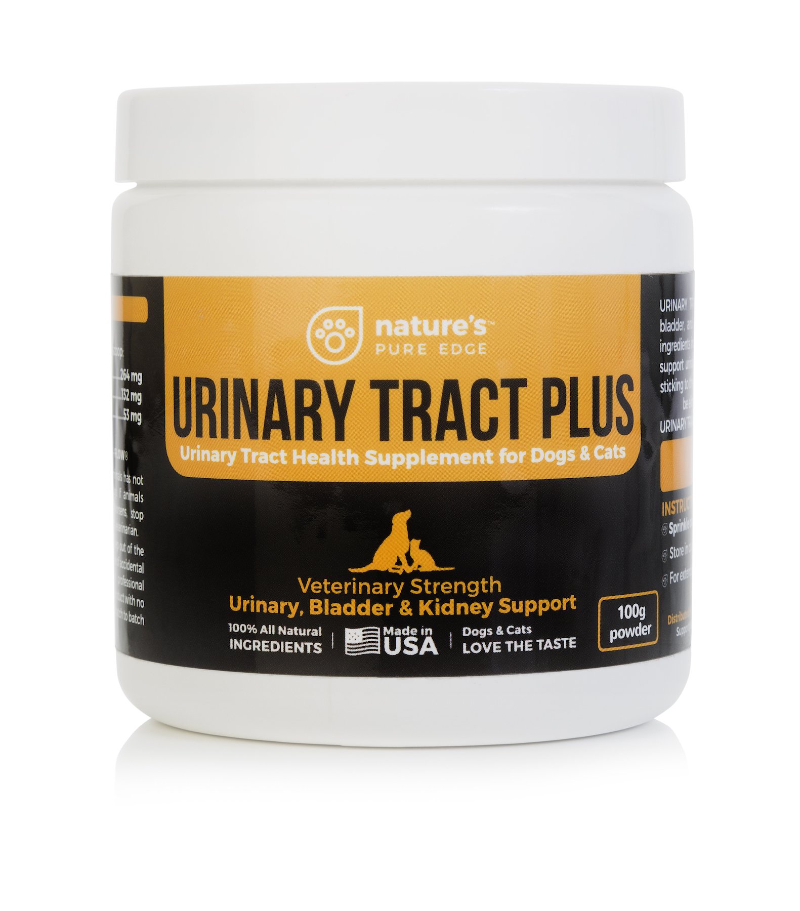 Nature's Pure Edge - Pet Urinary Relief - Veterinarian Grade All Natural D-Mannose and Cranberry Powder Blend for Kidney, Bladder and Urinary Tract Health.