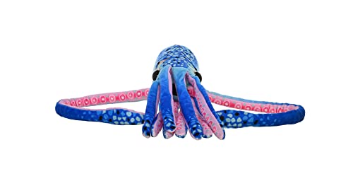 Wild Republic Wr Print Squid Plush, Stuffed Animal, Plush Toy, Gifts for Kids, Blue, 22"